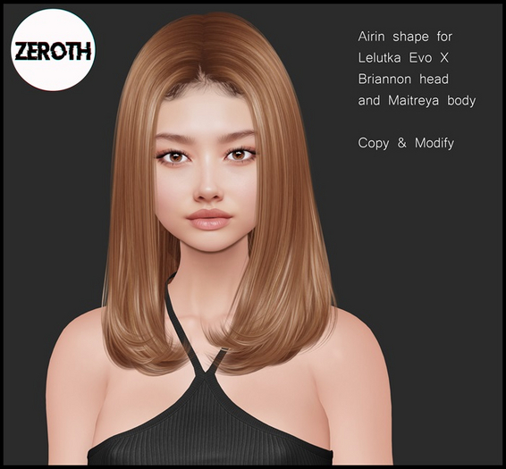Second Life Marketplace - ZEROTH - Airin Shape for Lelutka Evo X Briannon x Maitreya
